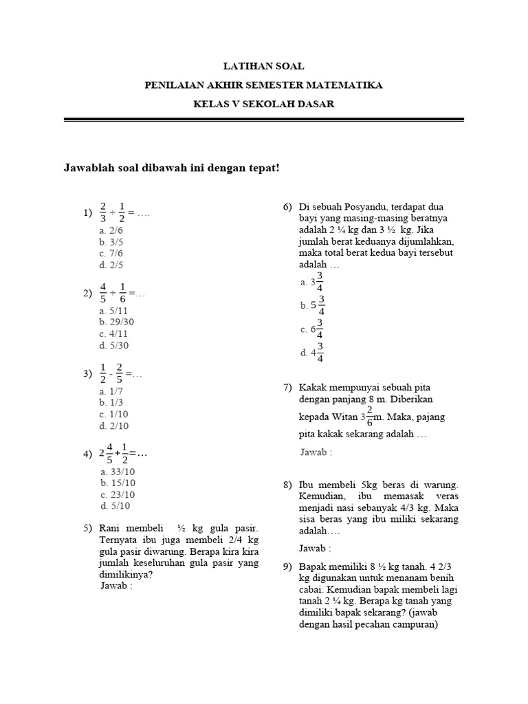 Latihan Soal Les Print | PDF