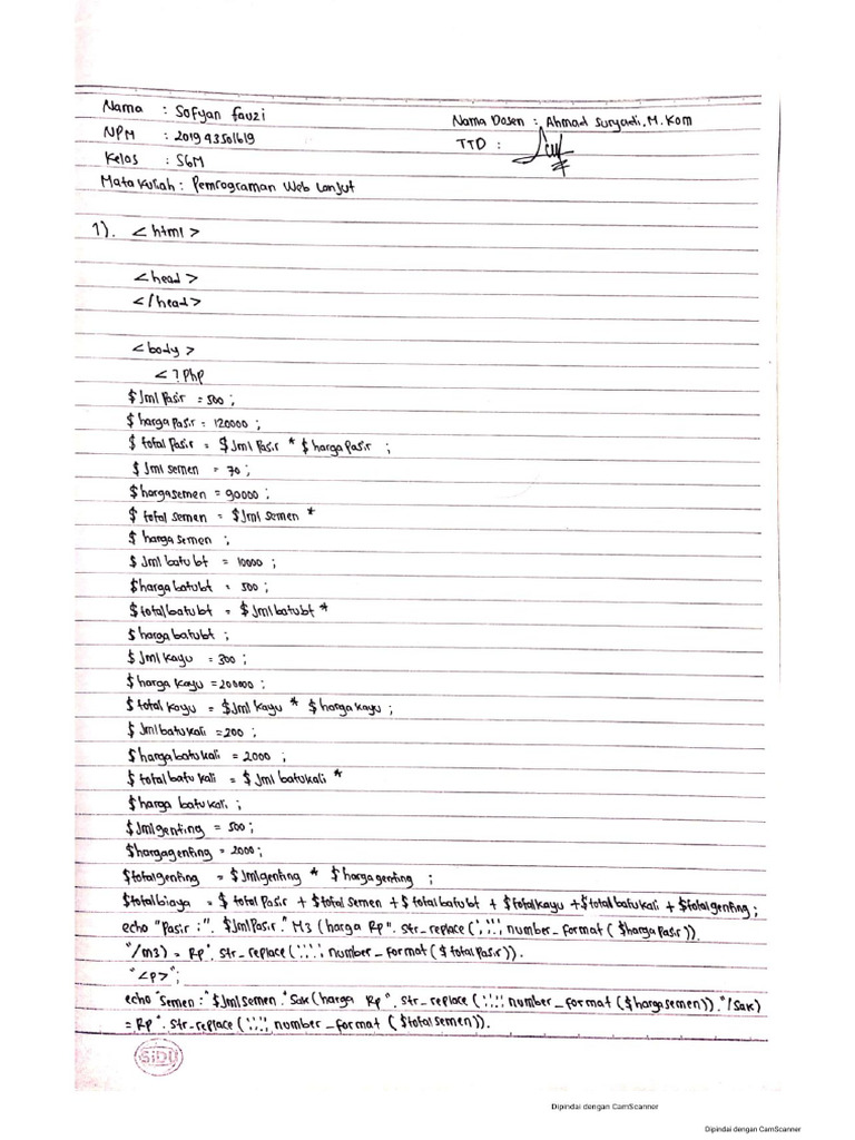 Uts PWL - 201943501619 - Sofyan Fauzi - S6M | PDF