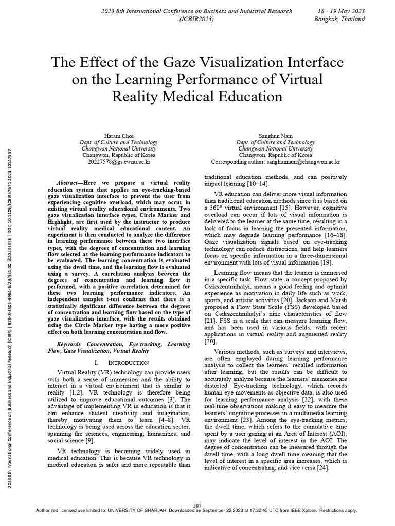 The Effect of The Gaze Visualization Interface On The Learning ...