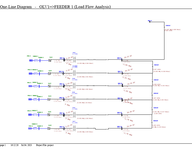 Feeder 1-SLD | PDF | Power (Physics) | Electrical Engineering