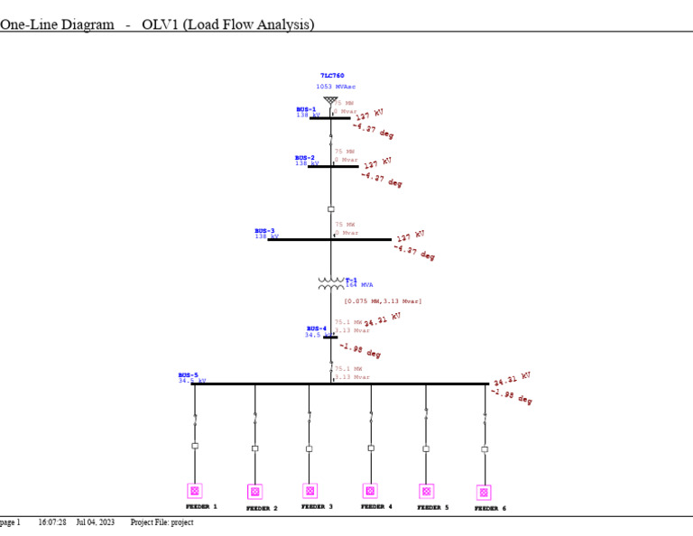 Load Flow Substation Sld Pdf Electrical Engineering Power Physics