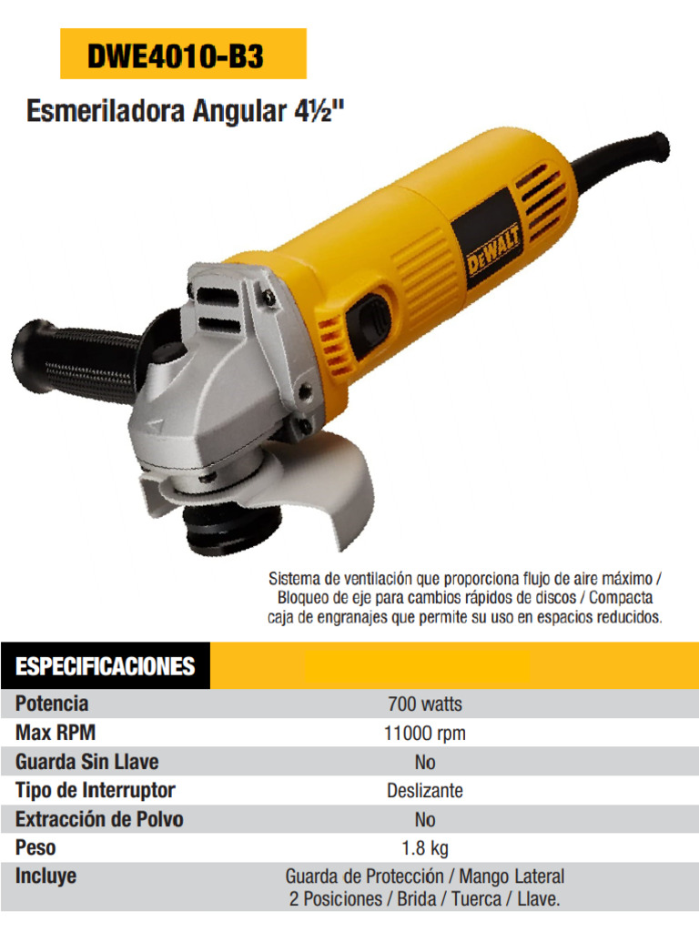 Ficha Tecnica Pulidora Dewalt | PDF