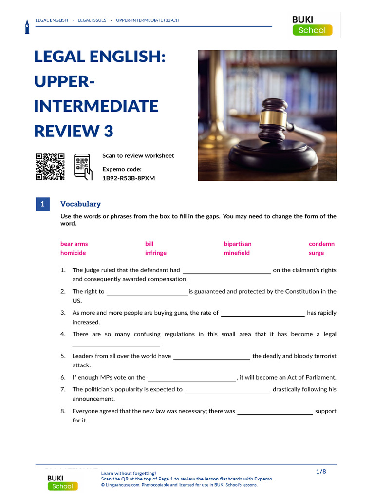 Legal English Exercises for B2-C1 Learners | PDF | Cybercrime | Phishing