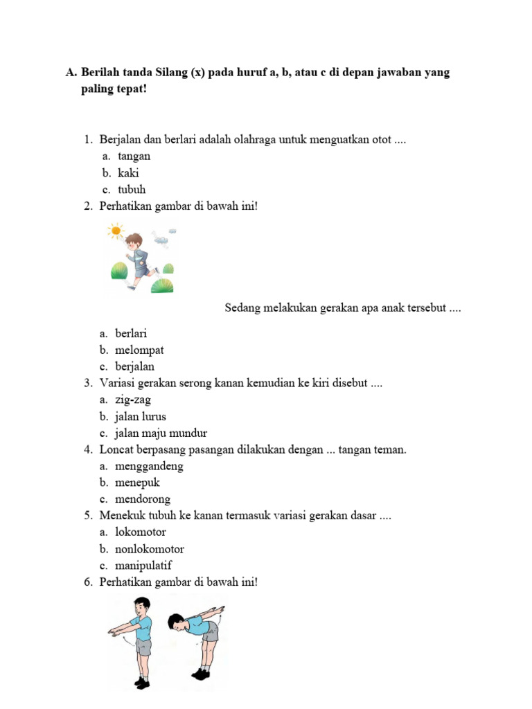 Soal Kelas 2 (Penjas) | PDF