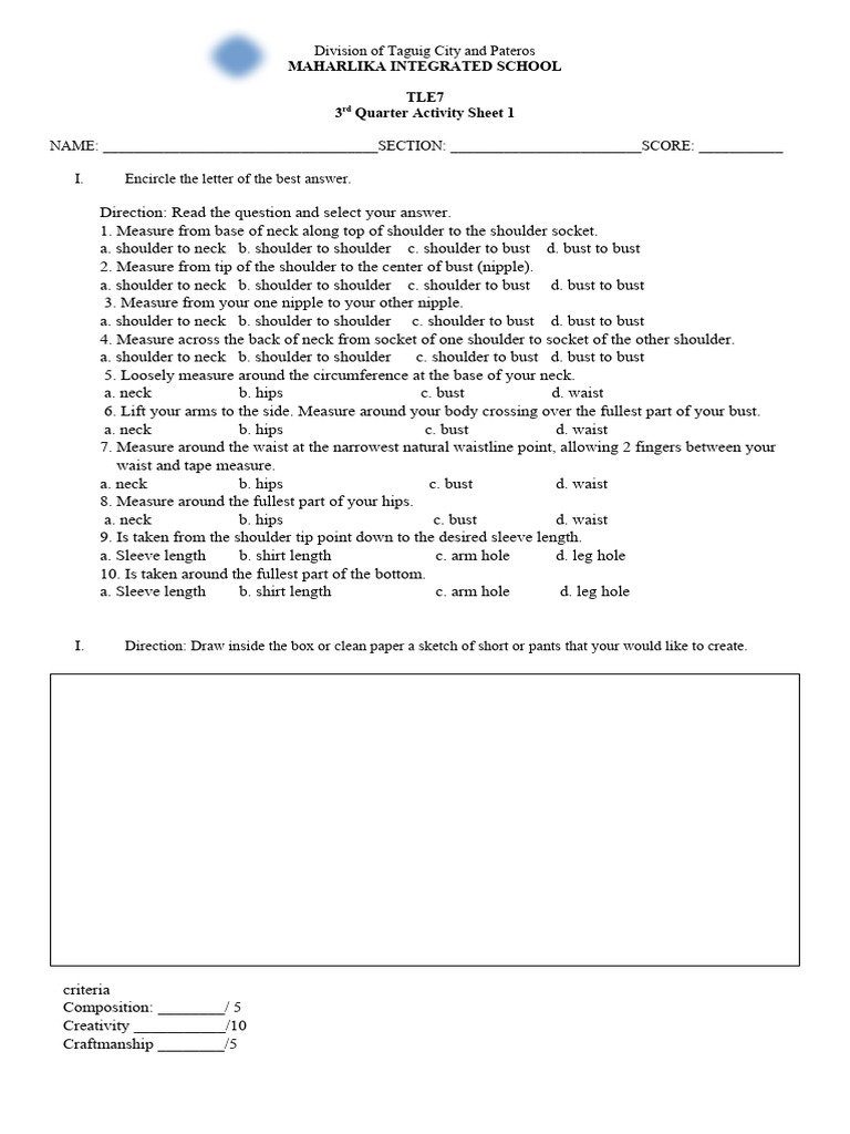 Tle 7 Activity Sheet Pdf