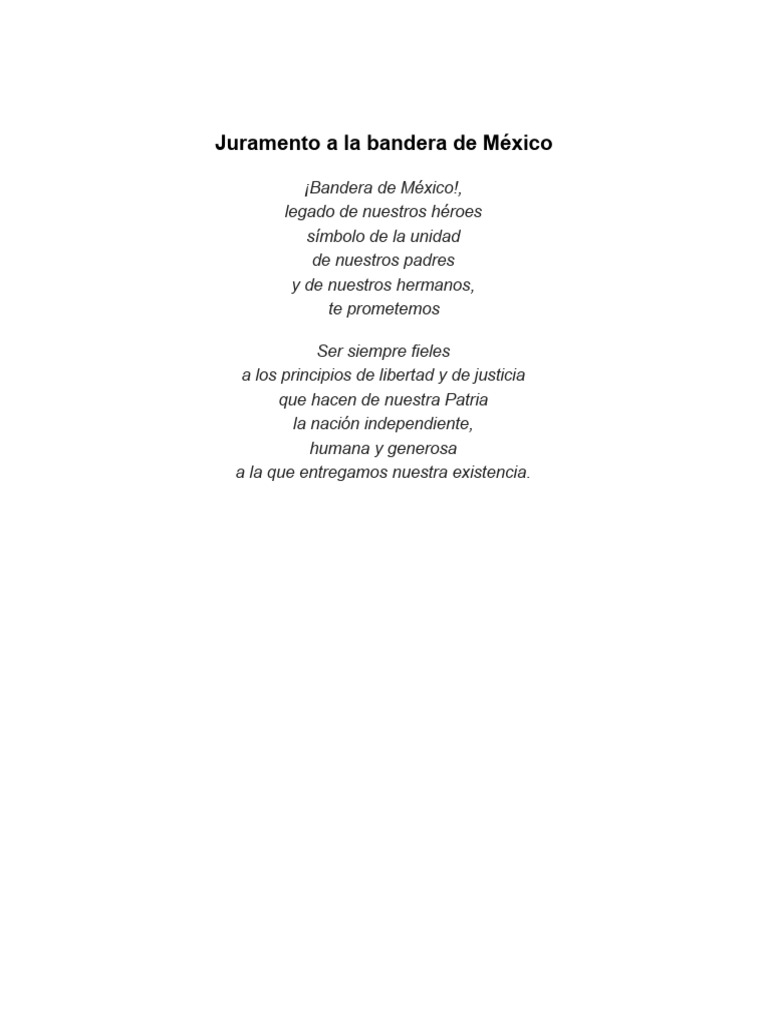 Juramento A La Bandera de México | PDF