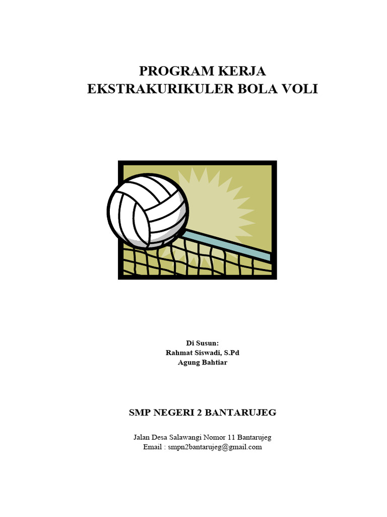 Program Kerja Ekstrakulikuler Olahraga Bola Volly MTs Talagasari | PDF