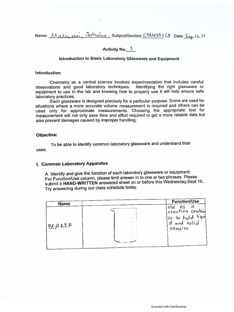 Introduction To Basic Laboratory Glassware and Equipment | PDF