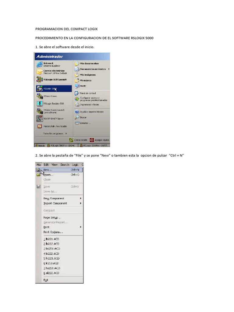 Programacion Del Compact Logix | PDF