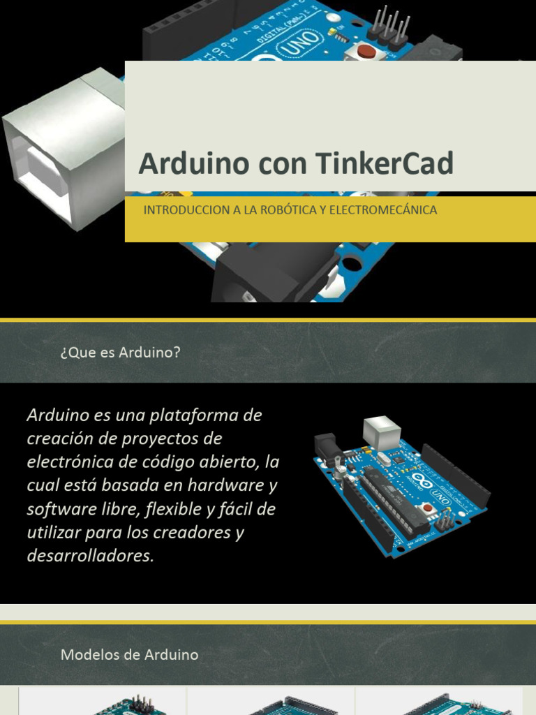 Arduino Con Tinkercad Pdf Arduino Resistencia Eléctrica Y Conductancia