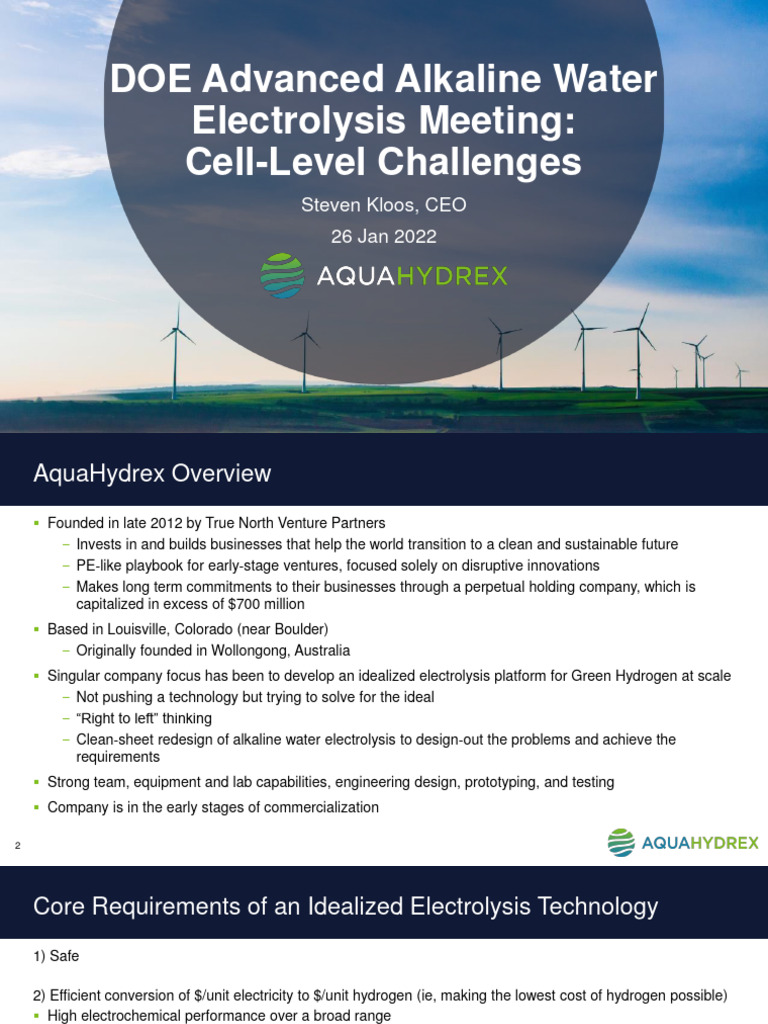 Challenges in Alkaline Water Electrolysis | PDF | Electrode | Sustainable Technologies