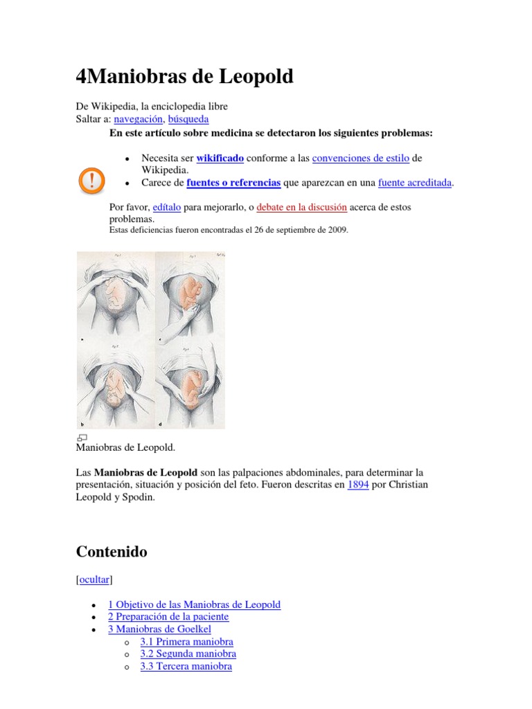 Maniobras de Leopold | PDF | Bienestar | Medicina