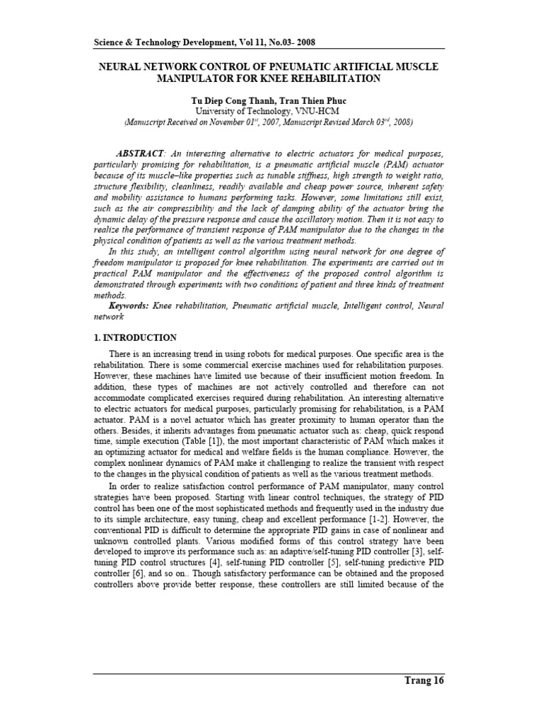 Neural Network Control of Pneumatic Arti | PDF Neural Network Control of Pneumatic Arti | PDF