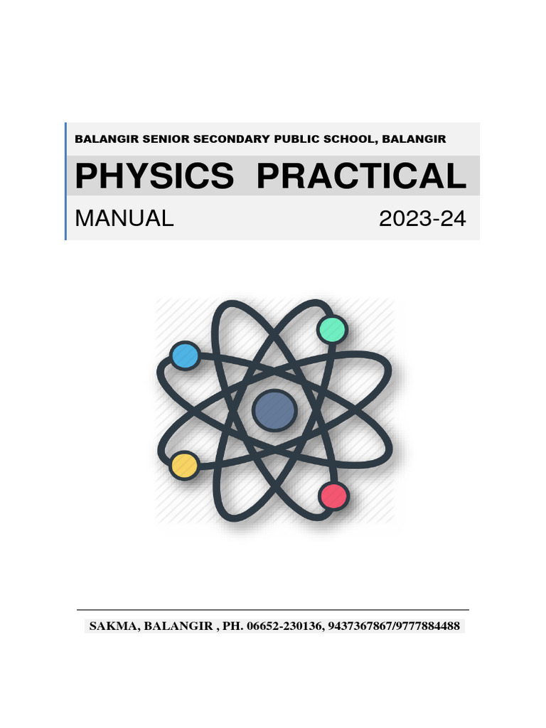 Physics Practical Manual 2023-24 | PDF | P–N Junction | Quantity