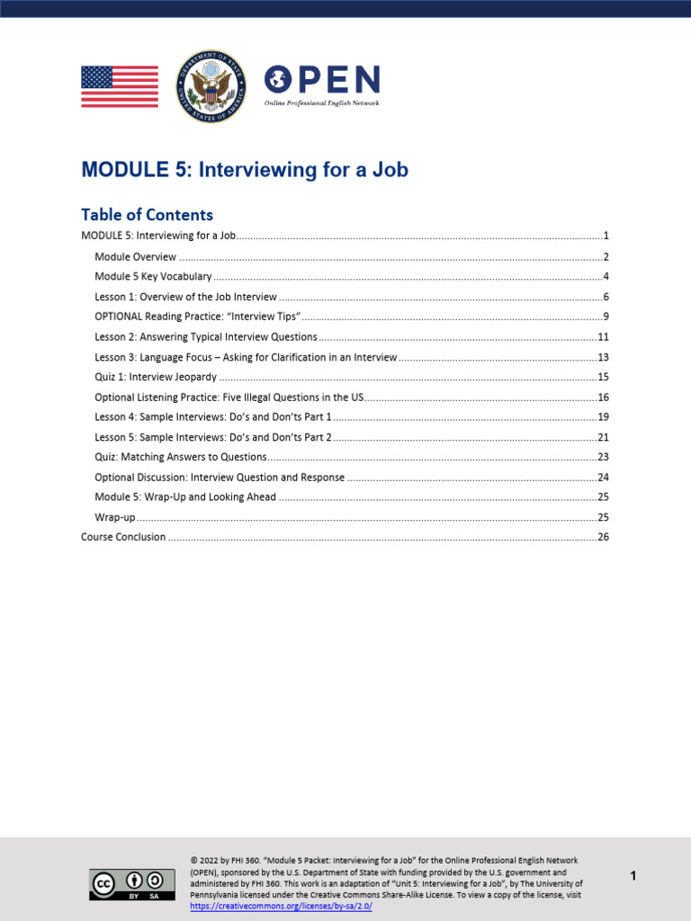 ECD 2022 Module 5 Packet | PDF | Job Interview | Interview