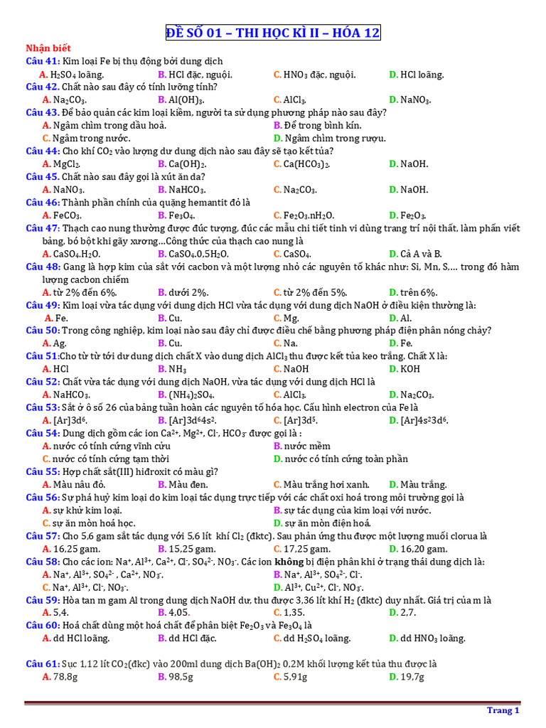 Bo de On Thi Hoc Ky 2 Nam Hoc 2022 2023 | PDF