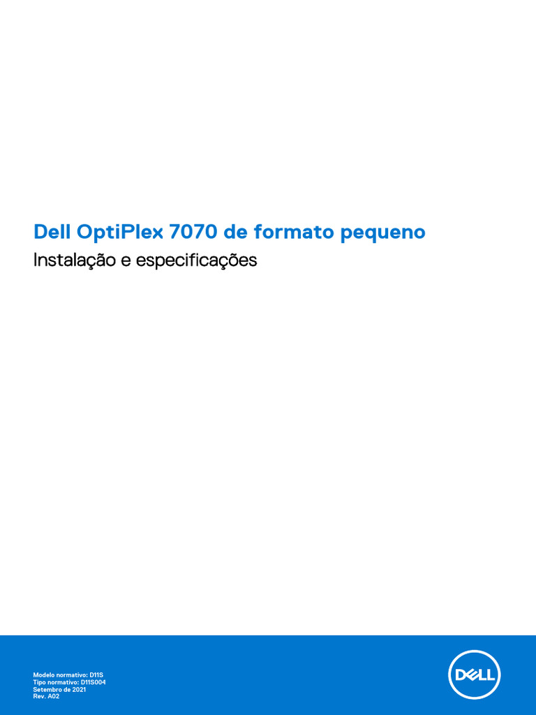 Dell - OptiPlex 7070-Sff-Setup-Specs-Pt-Br | PDF | BIOS | USB