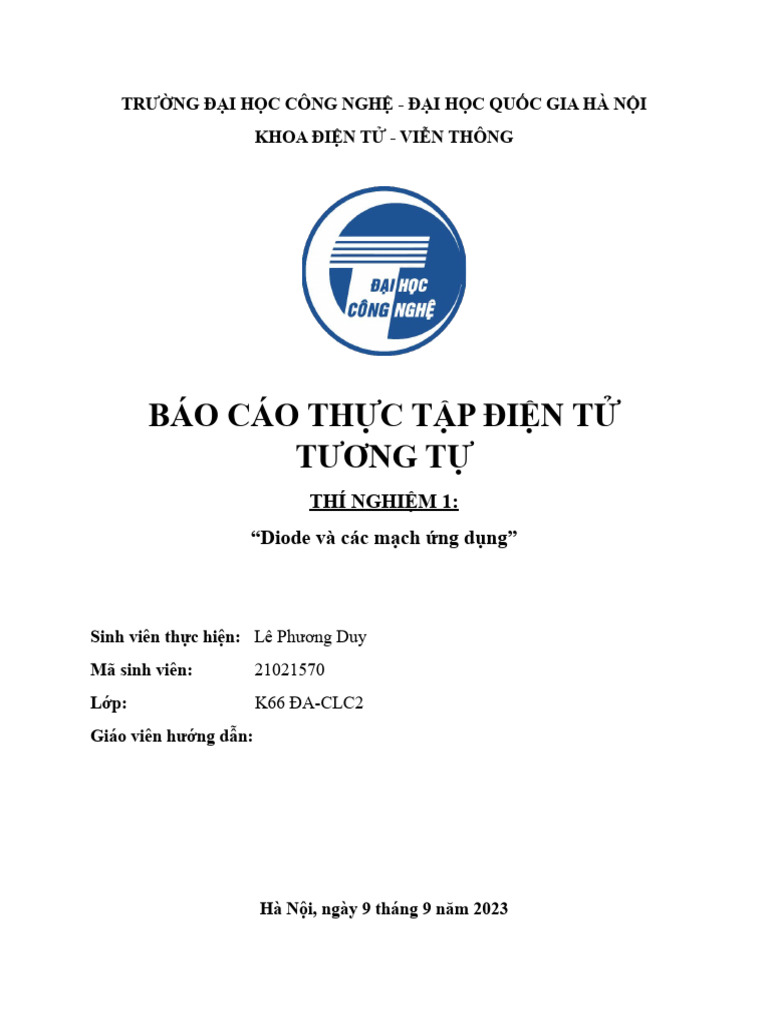 thực tập dttt 1 | PDF