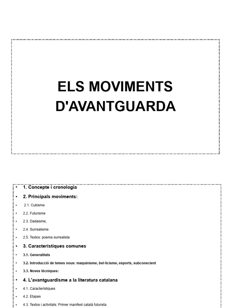 Avantguardes | PDF