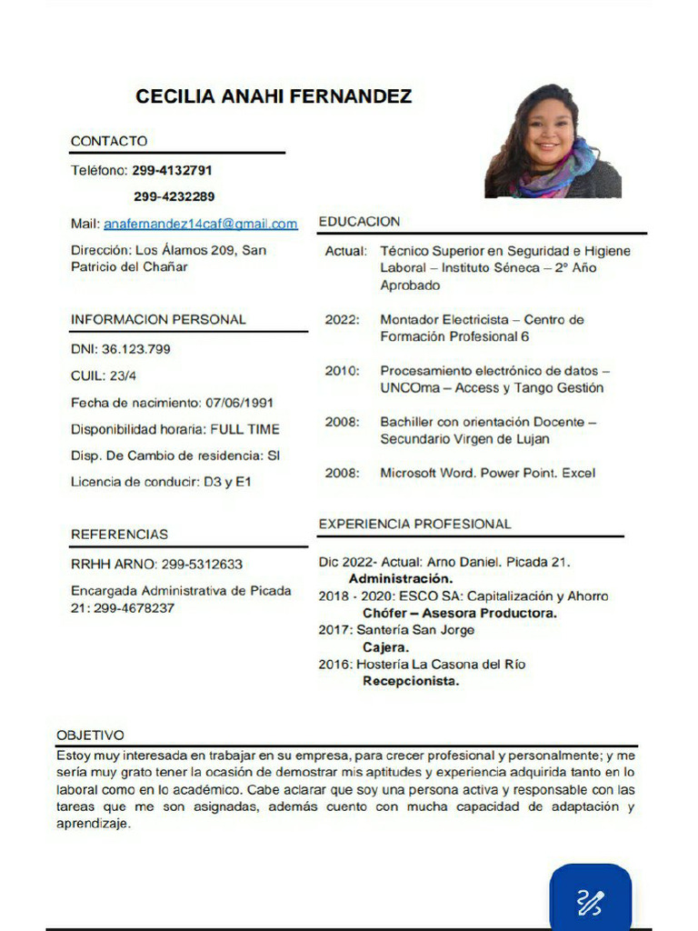 CV Fernandez Cecilia | PDF