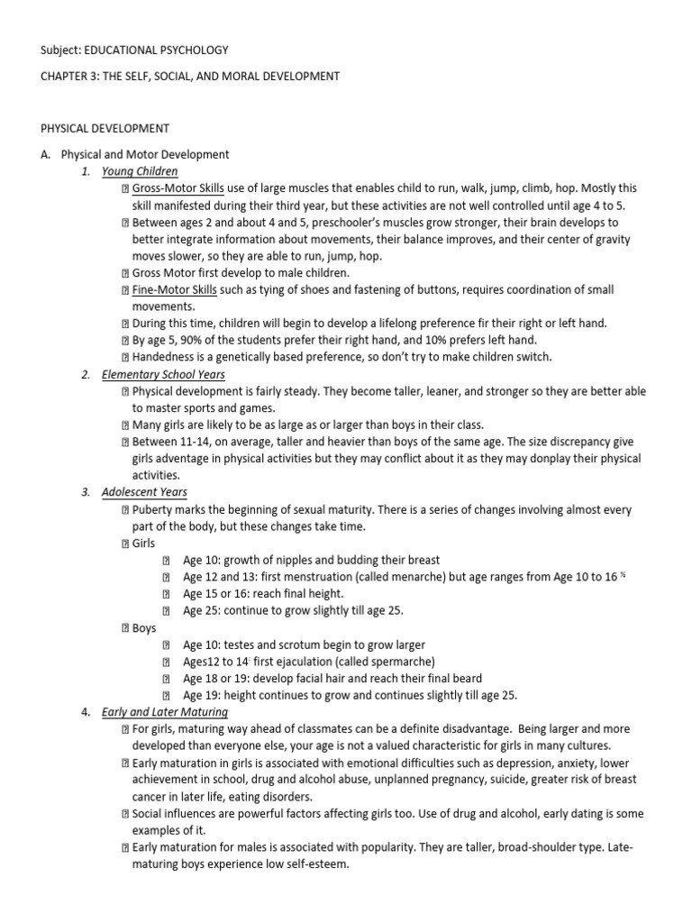 EducPsych (3) Initial Handout | PDF | Interpersonal Relationships | Behavioural Sciences