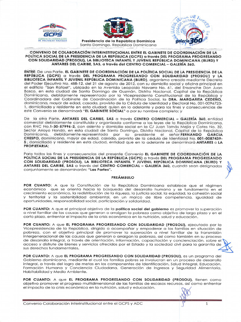 Convenio de Colaboración Interinstitucional Entre (GCPS) A Través Del ...
