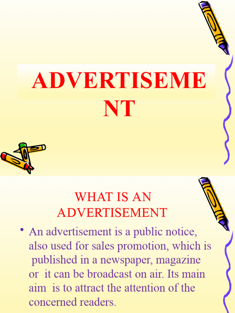 Advertisement (JSM) | Download Free PDF | Word | Advertising