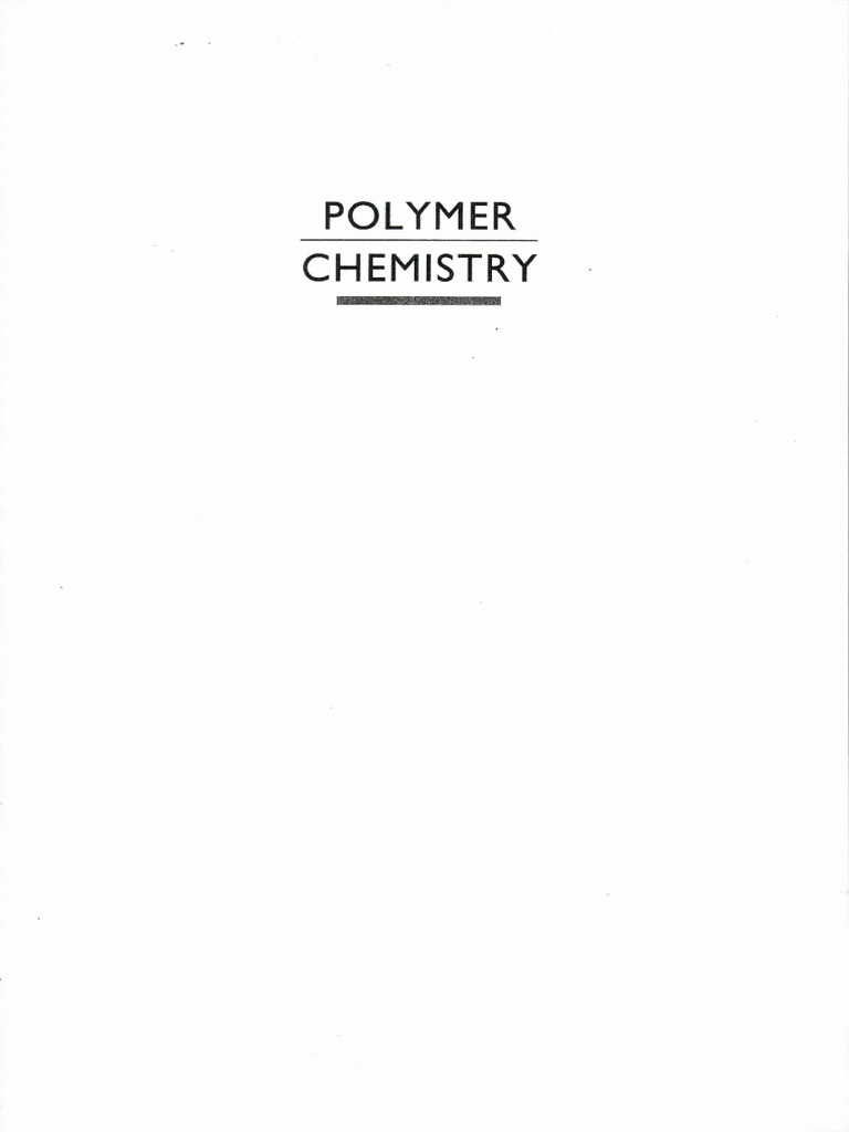 Polymer Chemistry | PDF