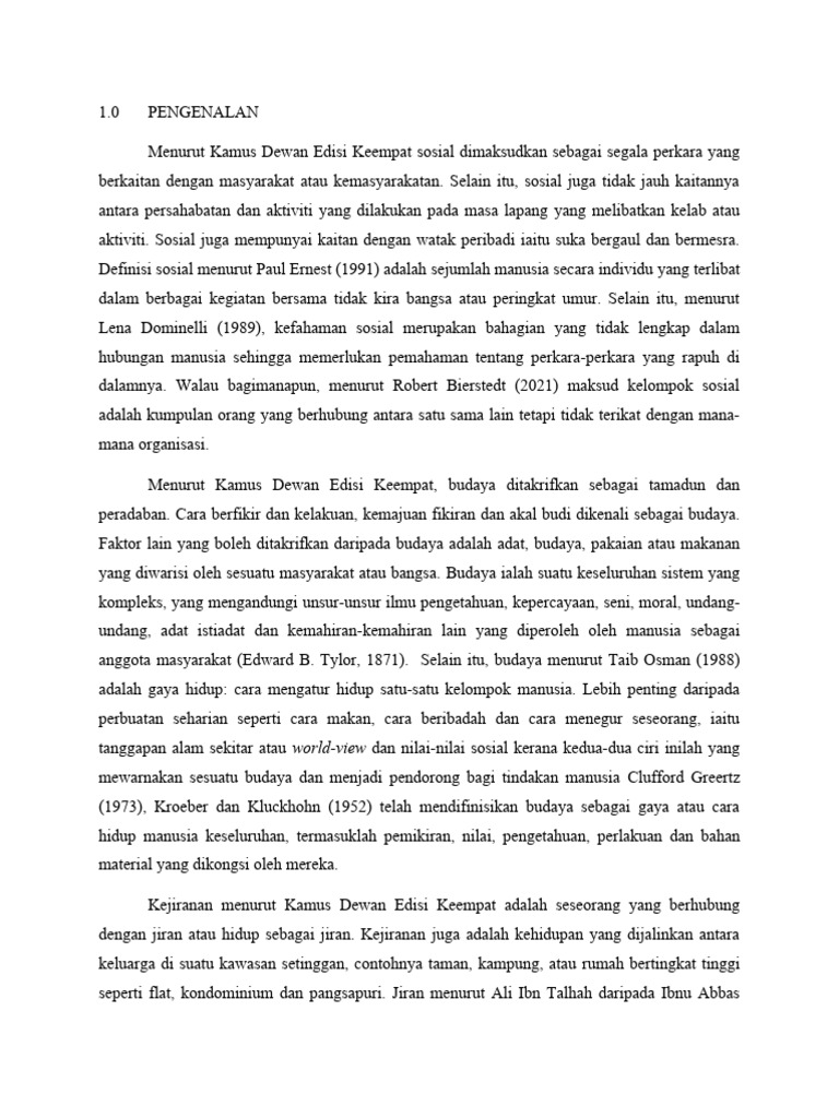 Contoh Pengenalan Kerja Kursus Pengajian Am | PDF