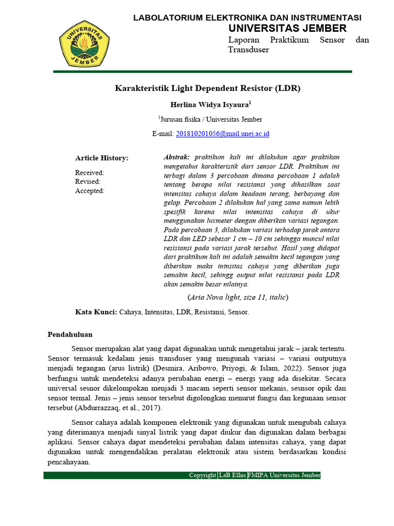 Herlina Widya Isyaura - Shift 1 - Laporan Modul 1 | PDF