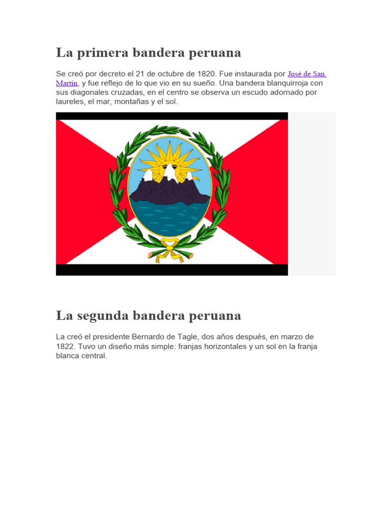 La Primera Bandera Peruana | PDF