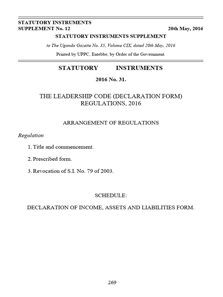 Declaration Form For Support Staff IGG | PDF