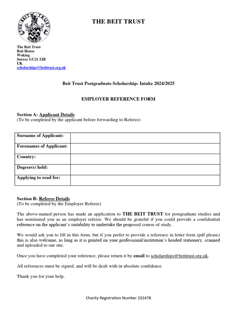 Employer Reference 2024 2025 | PDF