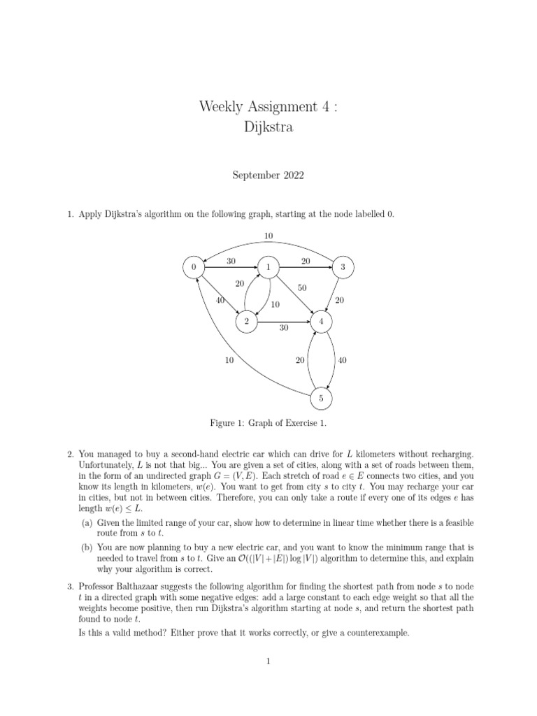 Dijkstra Algorithm | Download Free PDF | Applied Mathematics | Mathematical Relations