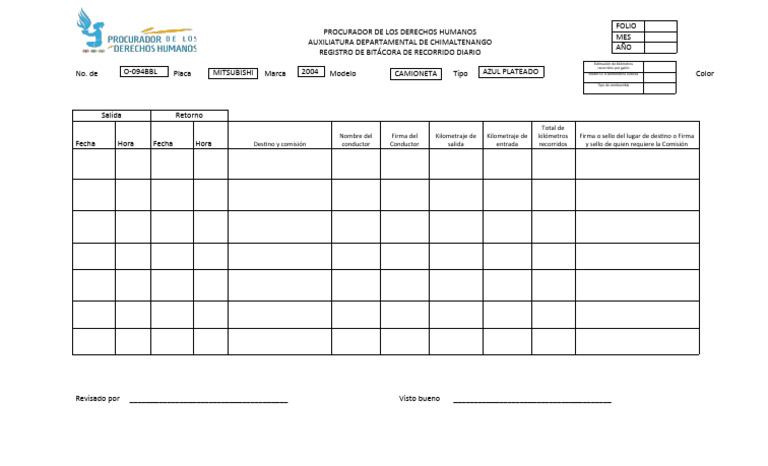 Formato Bitácora | PDF