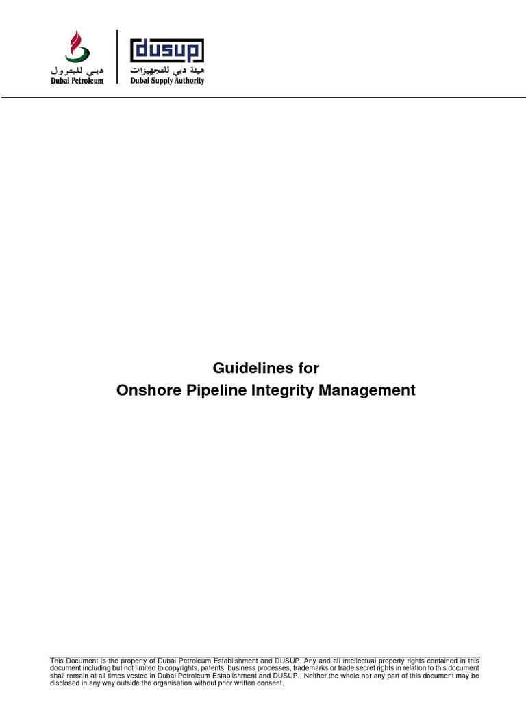 DP OPSON 0157 DUSUP Guidelines For Onshore Pipeline Integrity ...