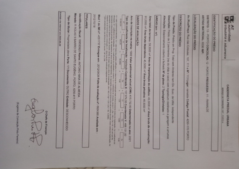 Comprovativo Morada | PDF