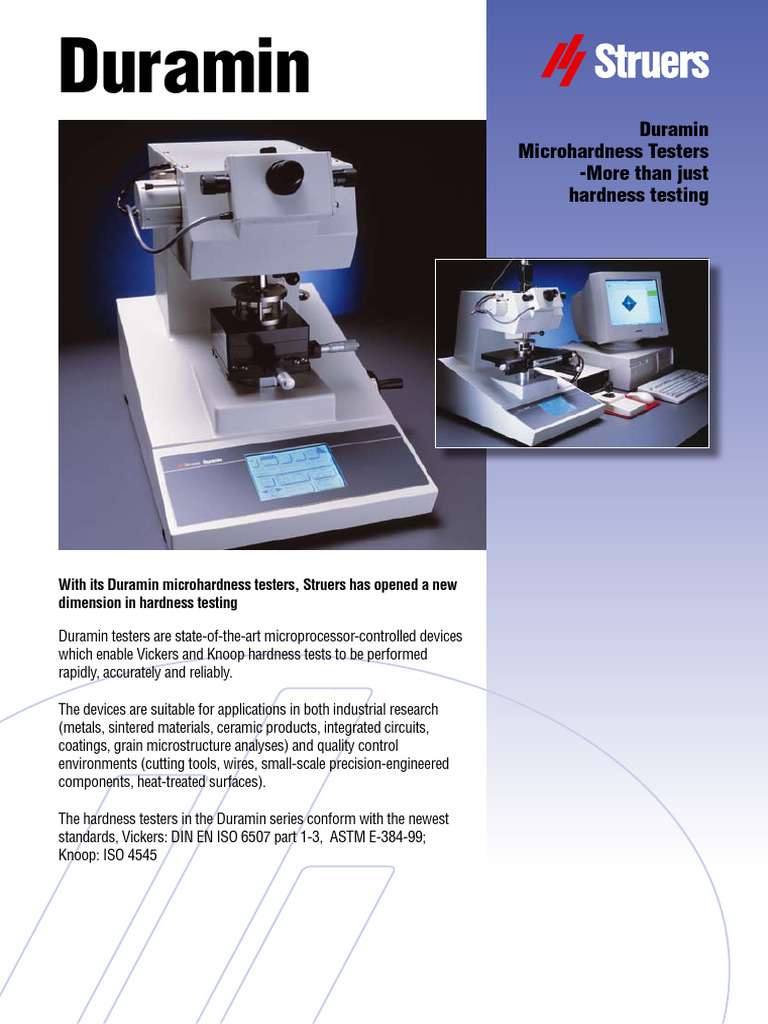 Duramin Indenter | PDF | Physical Sciences | Computing