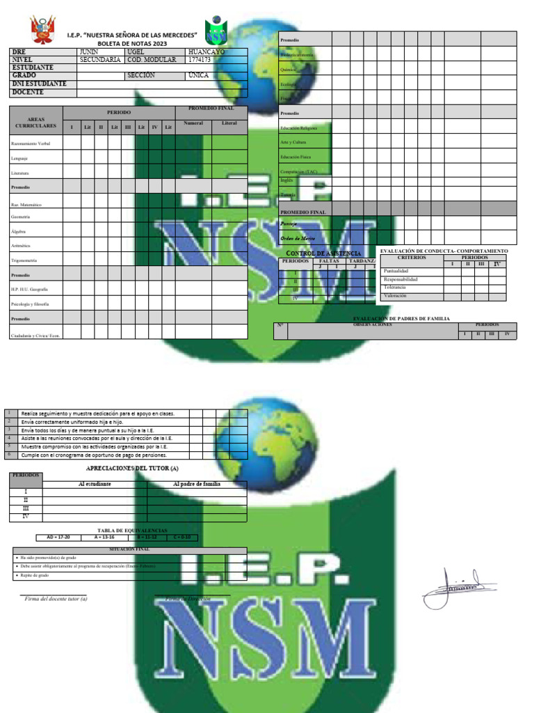 Libretas Secundaria | PDF