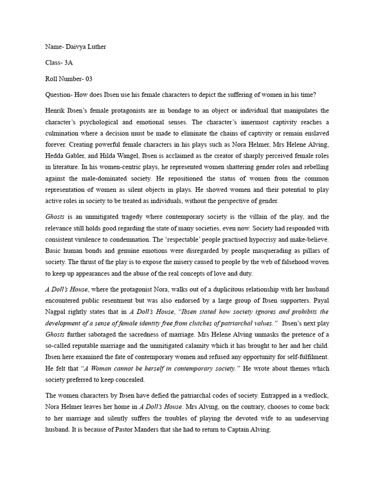 Henrik Ibsen | PDF | A Doll's House | Henrik Ibsen