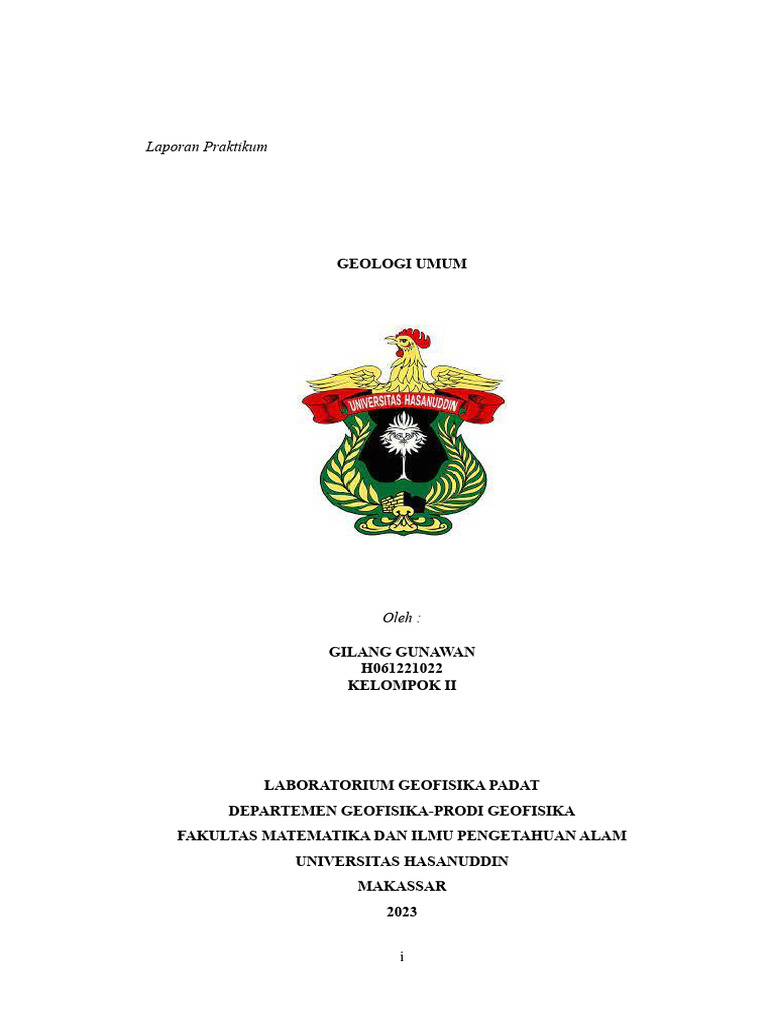 Laporan Geologi Umum Gilang Gunawan 1 | PDF