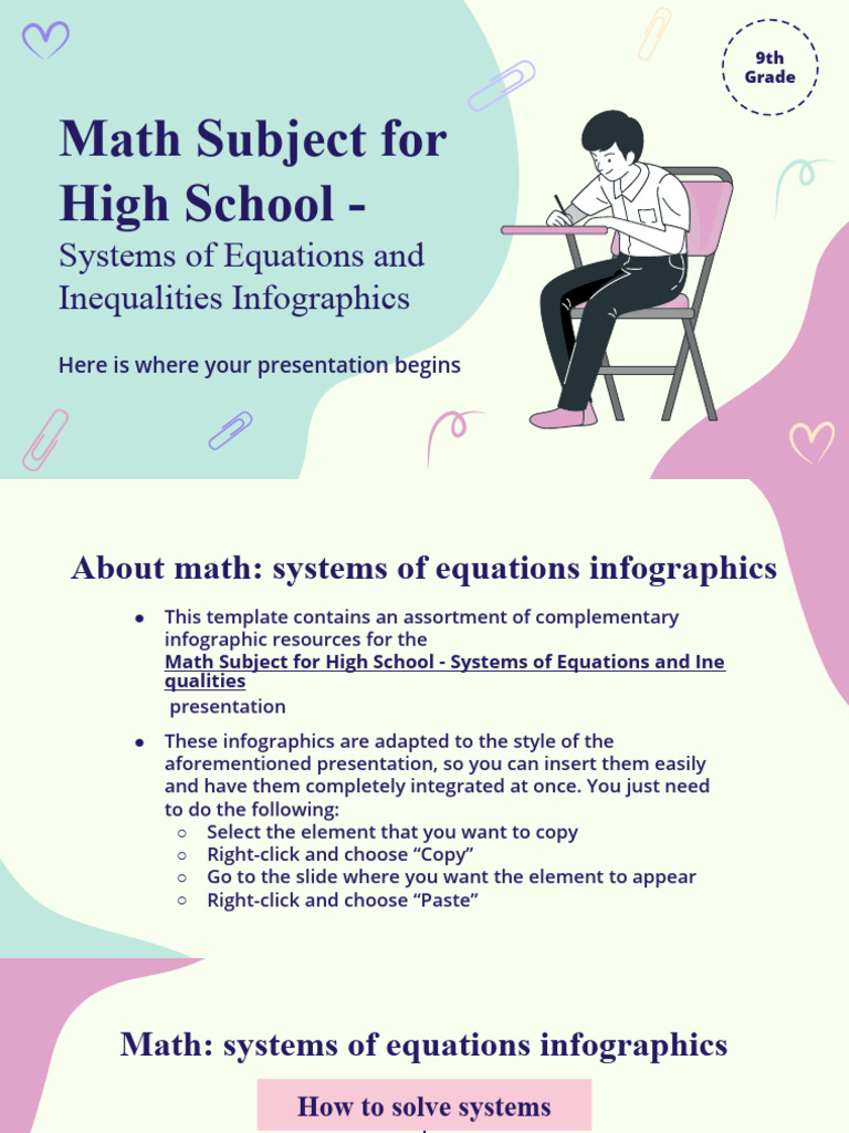 Math Subject For High School - 9th Grade - Systems of Equations and ...