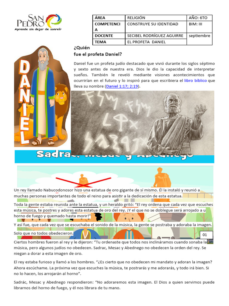 Vida y milagros del profeta Daniel | PDF