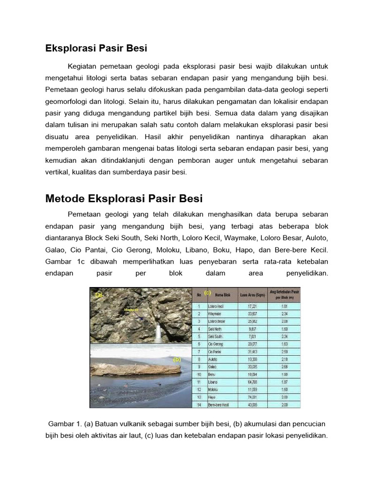 Pemetaan Endapan Pasir Besi Indonesia | PDF | Ilmu Sosial | Sains ...