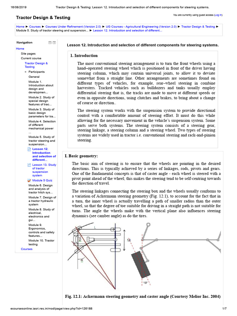 Tractor Design & Testing - Lesson 12. Introduction and Selection of ...