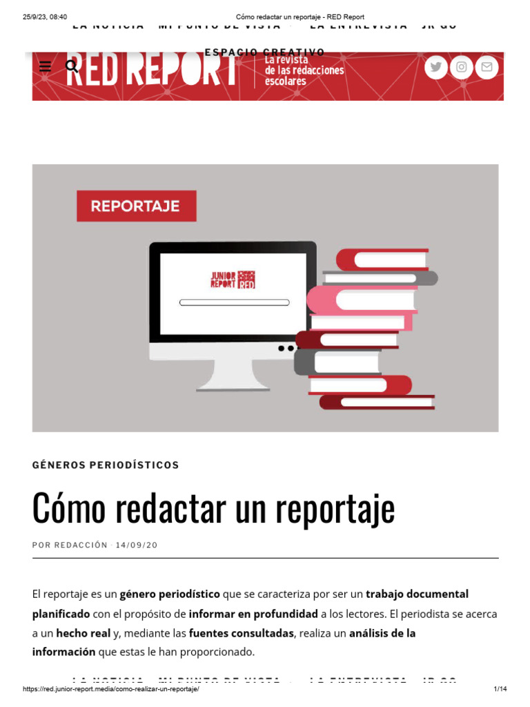 Cómo Redactar Un Reportaje - RED Report | PDF