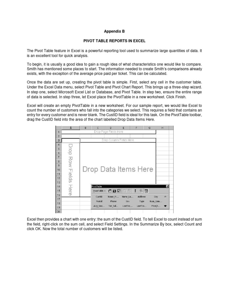 Pivot Tables Pdf Information Science Computing