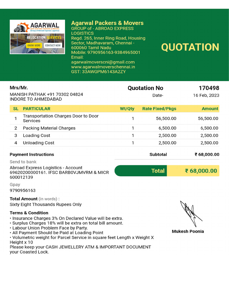 Aggarwal Packers & Movers | PDF