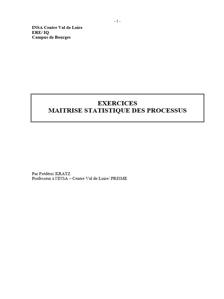 TD - Exercices - Énoncés2022 - 23 - MSP | PDF