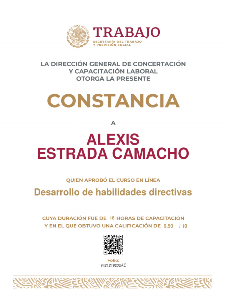 Alexis Estrada Camacho: Desarrollo de Habilidades Directivas | PDF